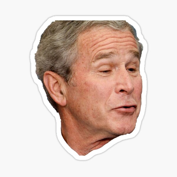 "George W. Bush Face" Sticker by Elliot-Four | Redbubble