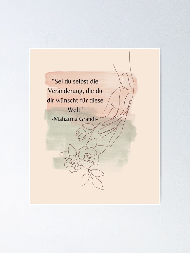 Póster «"¡Sé tú mismo el cambio que deseas ver en este mundo! Mahatma ...