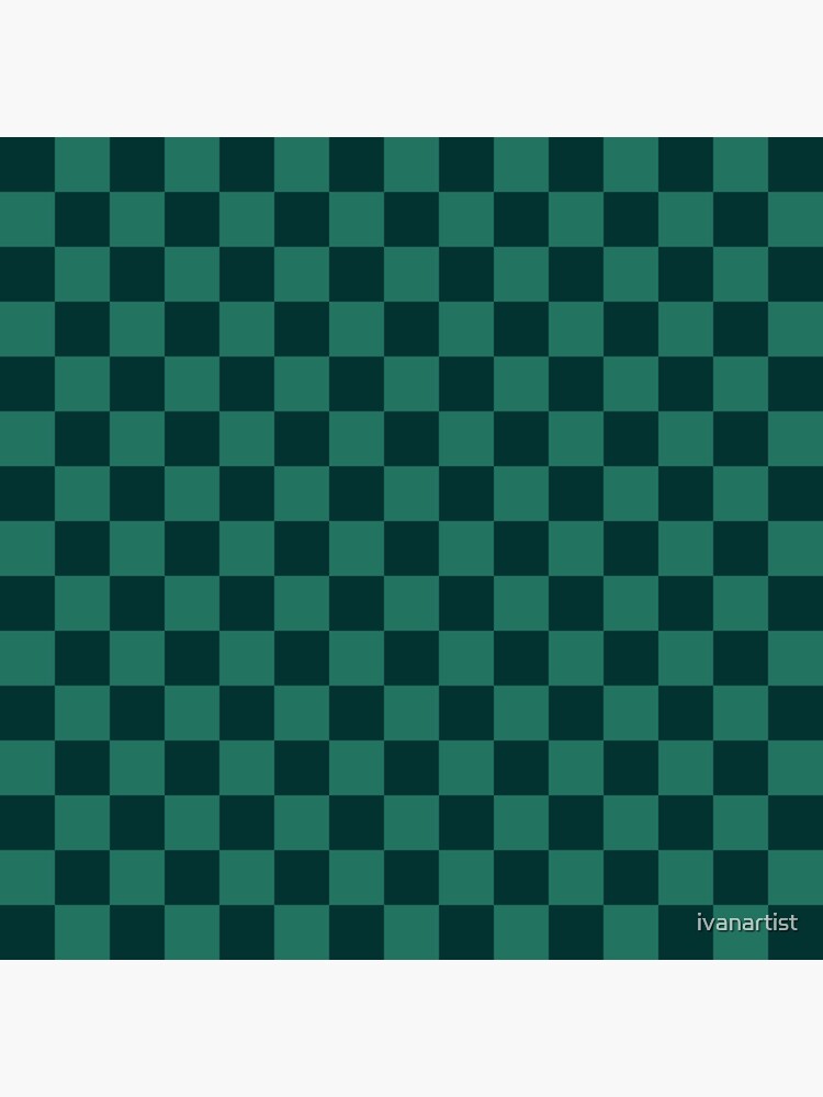 "Y2K Checkered Board Pattern Emerald Green Color Tone" Sticker for Sale ...