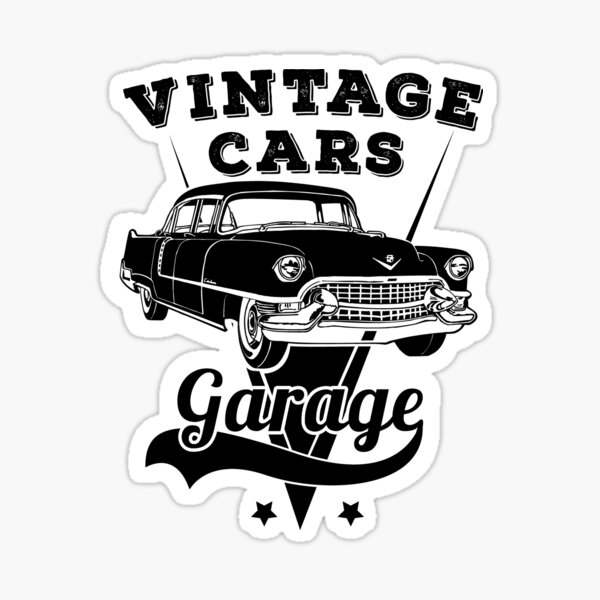 "Classic Car Garage | Vintage Cars Garage" Sticker for Sale by HS ...