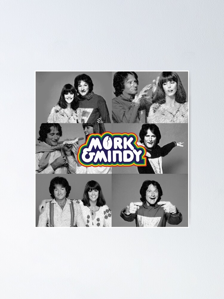 Póster «Mork y Mindy en blanco y negro» de PelicanPosse | Redbubble