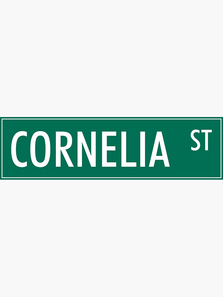"Cornelia Street Sign" Sticker for Sale by JL7Designs | Redbubble