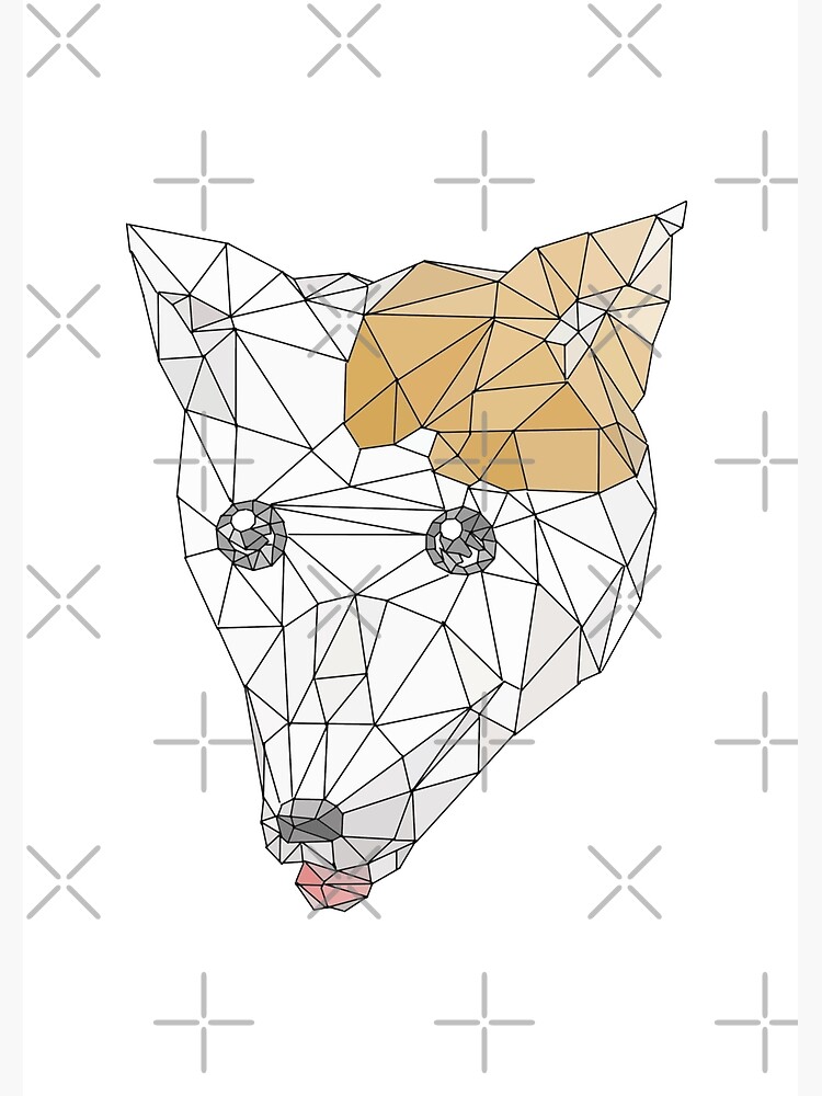 "Polygon Dog" Poster for Sale by Taweerush | Redbubble