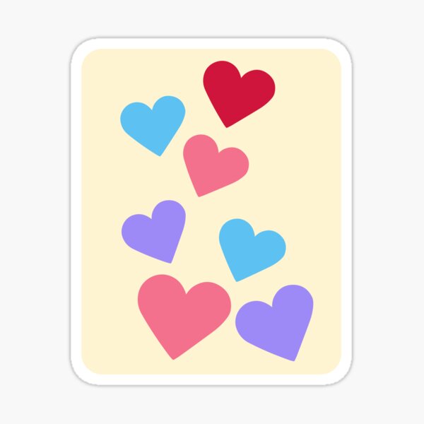 "Colorful Happy Hearts scatter" Sticker by Magicgal14 | Redbubble