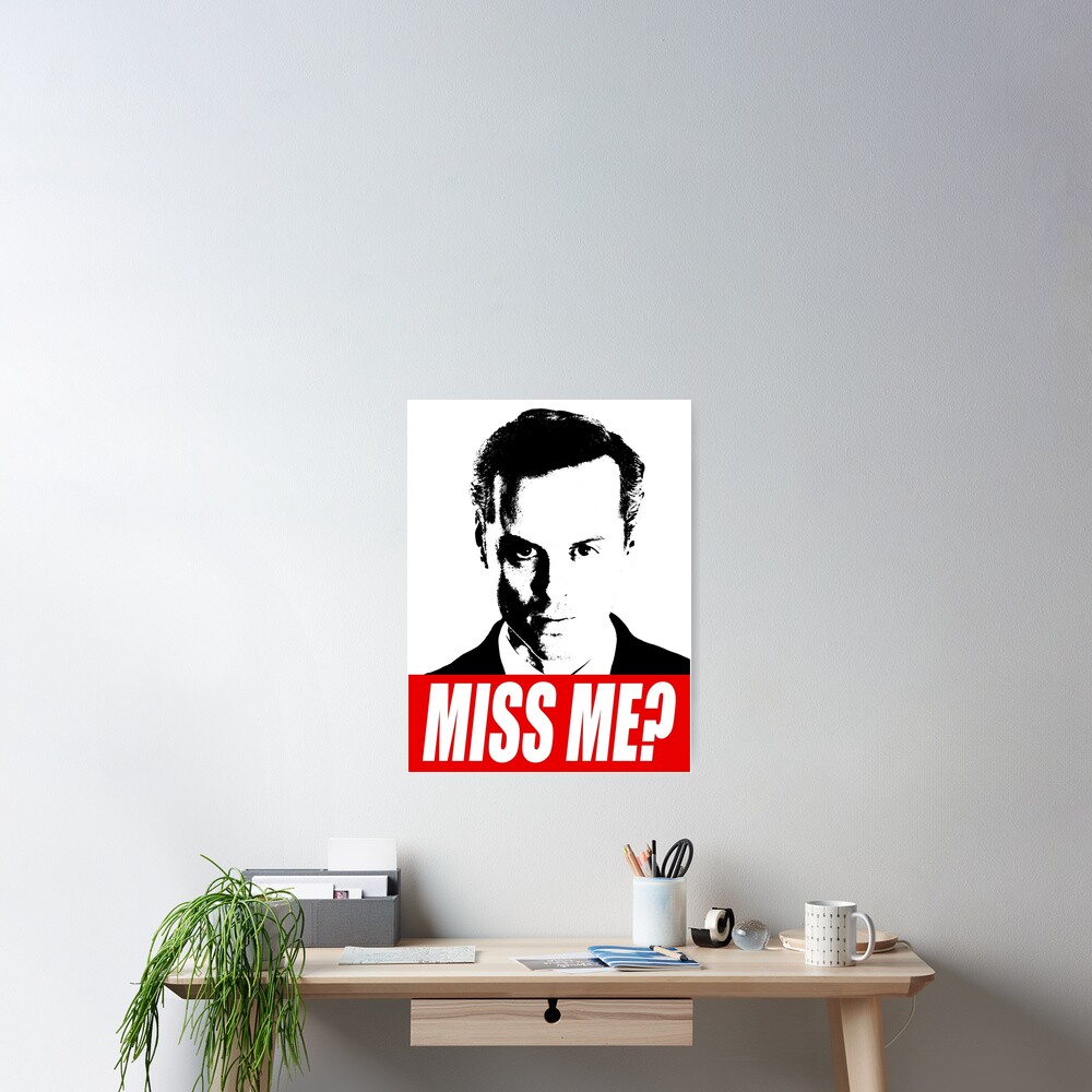 "Miss Me? - Jim Moriarty - Sherlock" Poster by tirmedesign | Redbubble