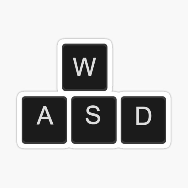 "Keyboard WASD" Sticker for Sale by MinimalismWknd | Redbubble