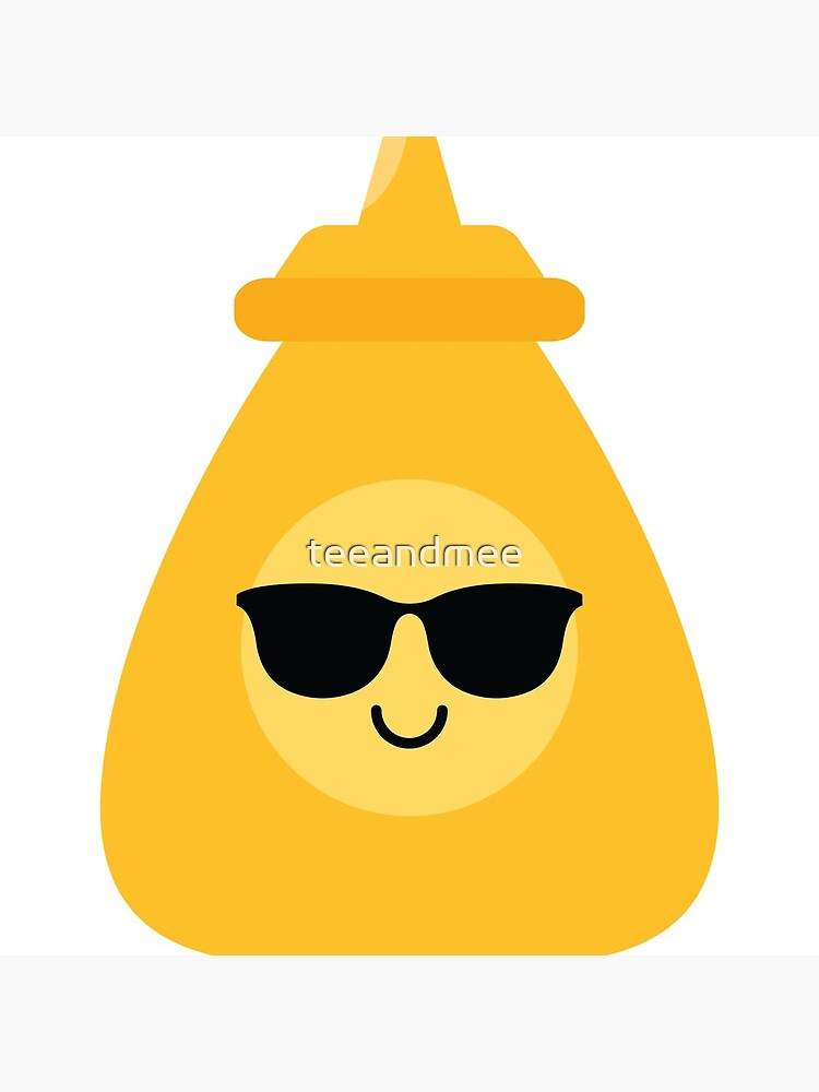 "Mustard Sauce Emoji Cool Sunglasses" Acrylic Block by teeandmee ...