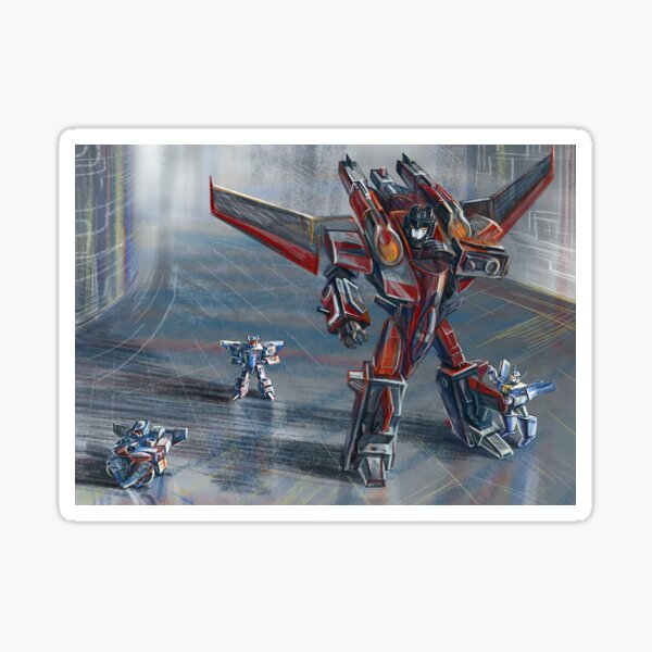 "Starscream Star Saber Minicons" Sticker for Sale by RockPasta | Redbubble