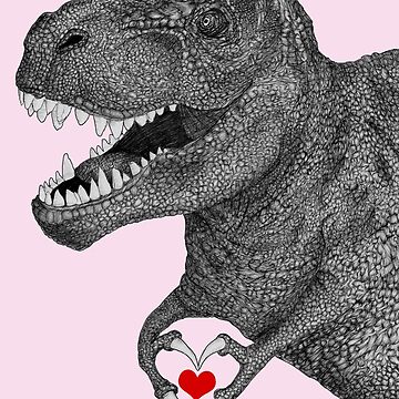 "T-Rex Love" Sticker for Sale by ECMazur | Redbubble