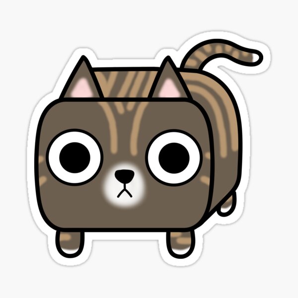 "Brown Tabby Kitty Cat Loaf" Sticker for Sale by Cali Draws Things ...