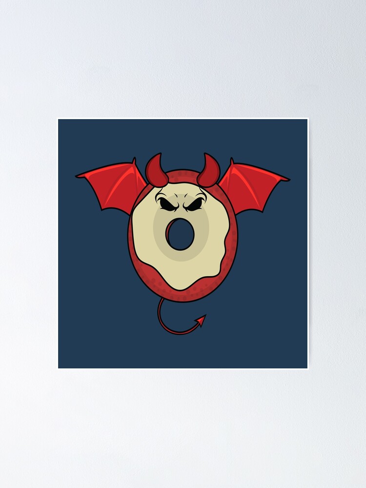 Póster «Demonio donut diablo con cuernos» de Donutlovers | Redbubble