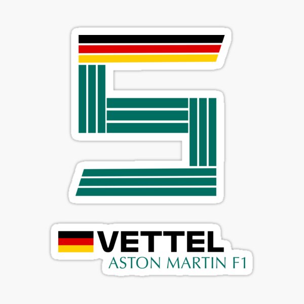 "F1 Sebastian Vettel 5 Aston Martin F1" Sticker for Sale by ...