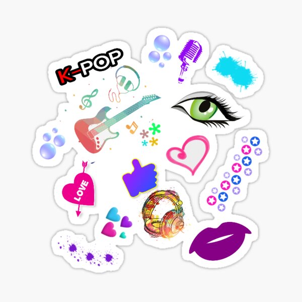 "K-pop, love" Sticker for Sale by Dasixjan369 | Redbubble