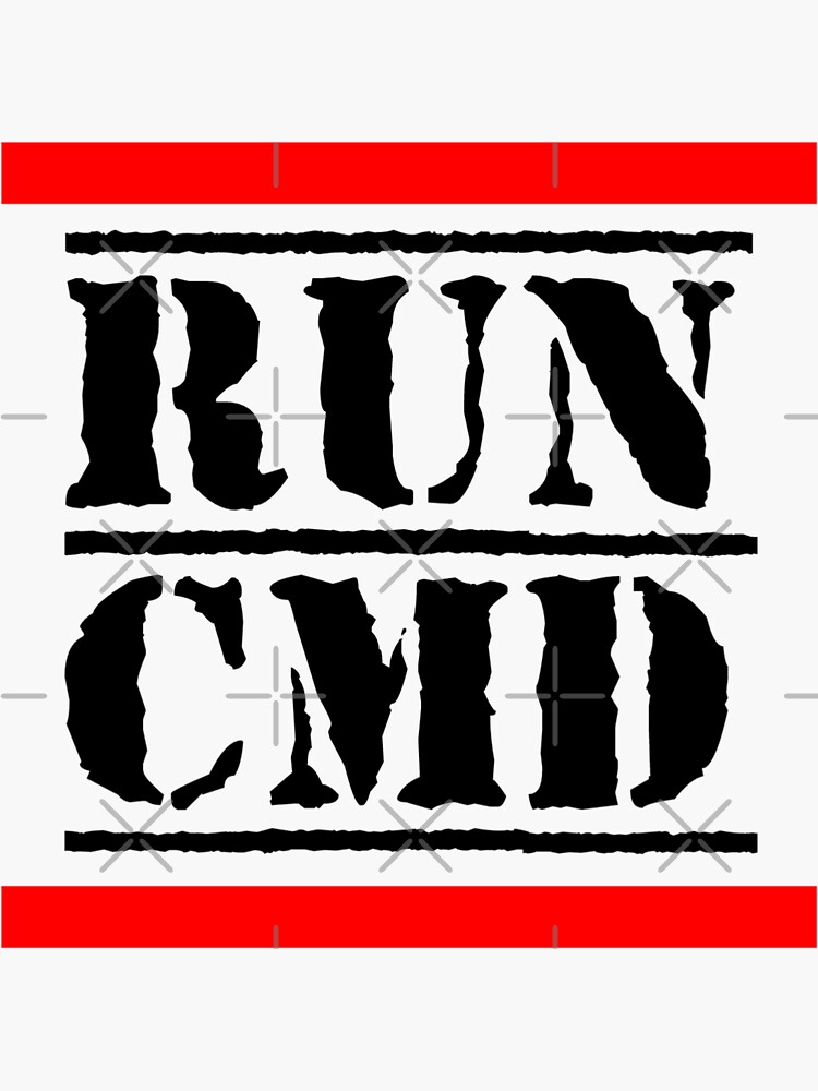 "Run CMD,CMD,RUN,crowd,geek,valley" Sticker for Sale by Yorino | Redbubble
