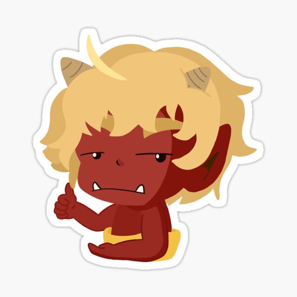 "Cute Oni - Peeker" Sticker for Sale by c4tlynn | Redbubble