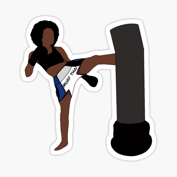 "Woman Roundhouse Kicking" Sticker for Sale by ShyExhibit | Redbubble