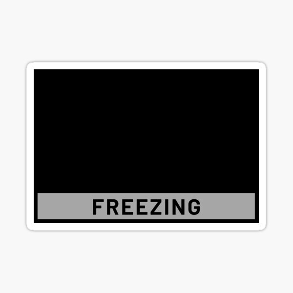 "freezing" Sticker by smile-smart | Redbubble