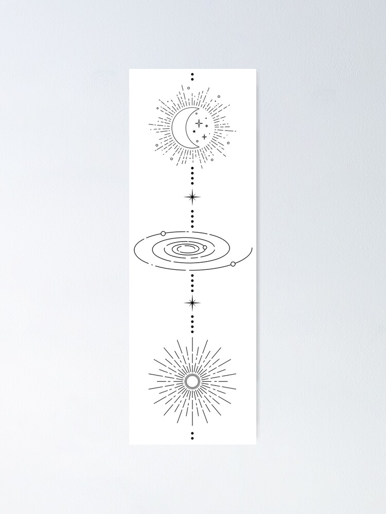 "Celestial Line Art" Poster for Sale by aclambake | Redbubble