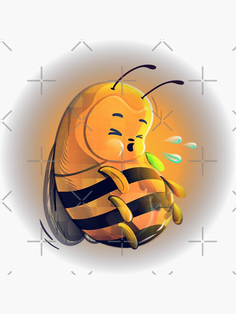 "Cute Funny Sneezing Bee - Bee Safe" Sticker for Sale by laiwole ...