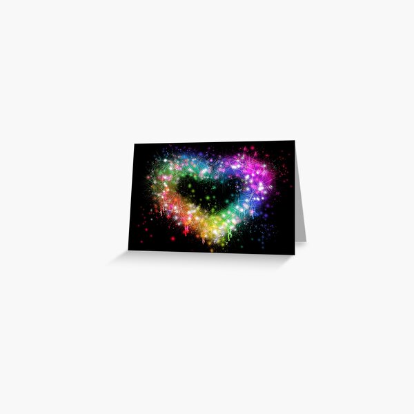 "Rainbow sparkle heart | neon spray paint design | splatter paint ...