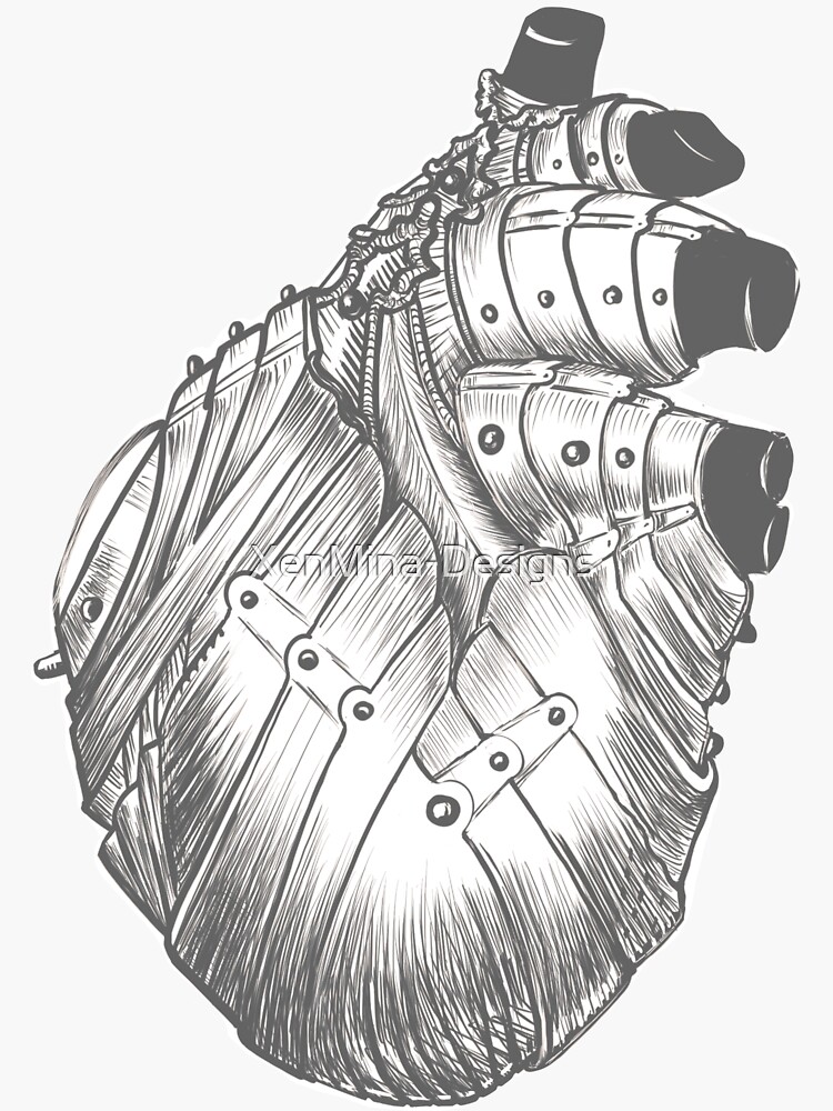 "Heart of Armor" Sticker by XenMina-Designs | Redbubble