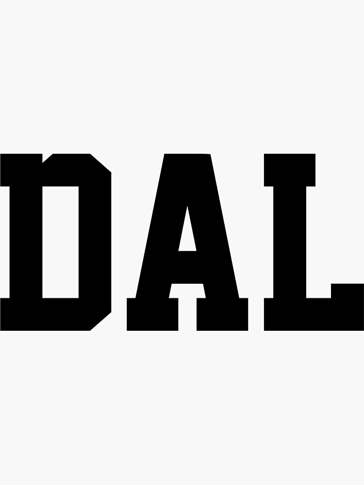 "DAL - Dallas" Sticker by lpaynew | Redbubble