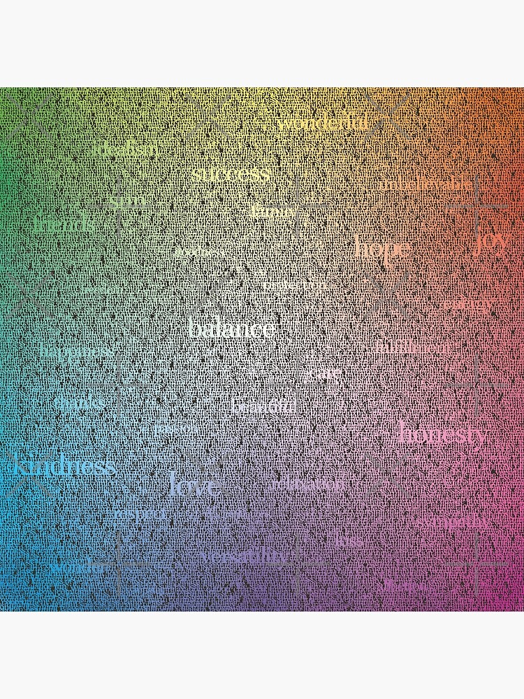 "Positive words, rainbow colors" Poster by AlfabetDesign | Redbubble
