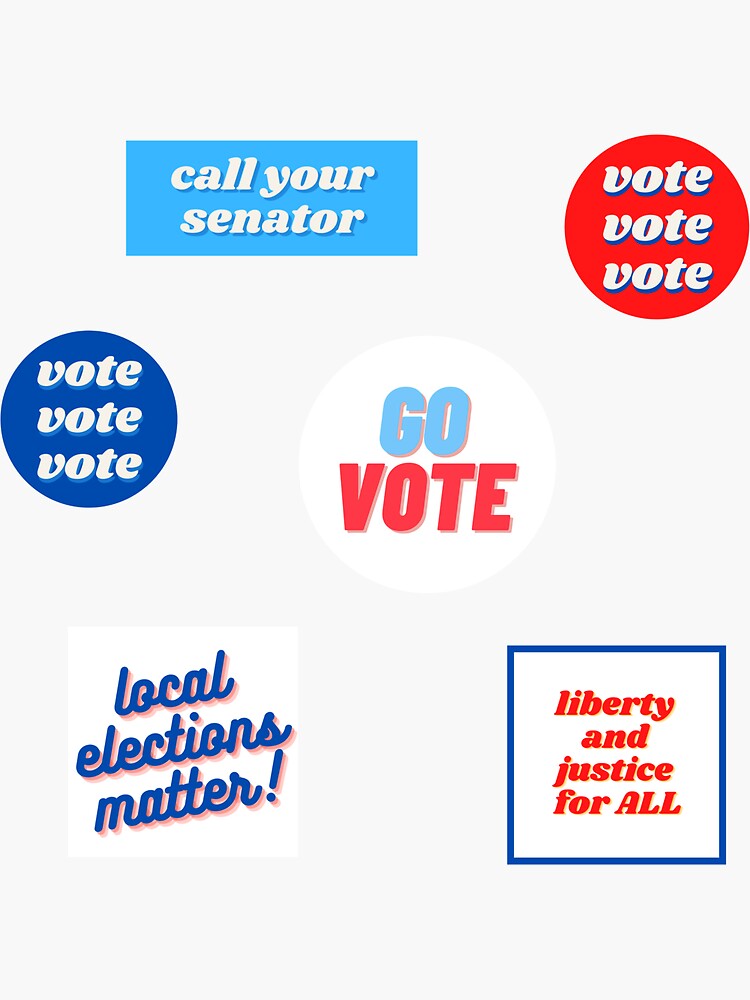 "voting and politics pack sticker " Sticker for Sale by jacquelinegka ...