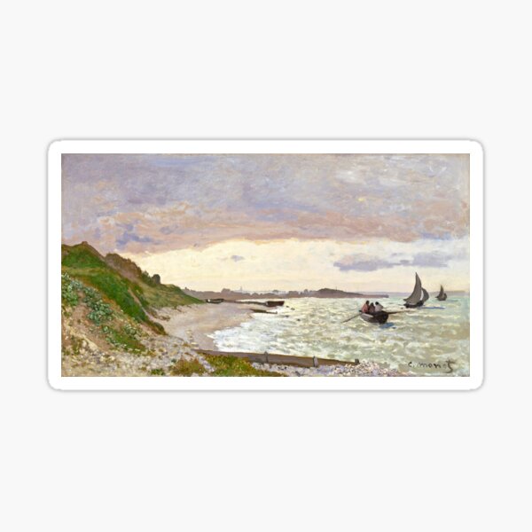 "The Seashore at Sainte-Adresse" Sticker for Sale by rimmatv | Redbubble