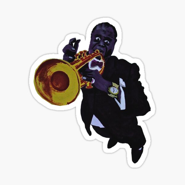 "Louis Armstrong" Sticker for Sale by spencerSteveS | Redbubble