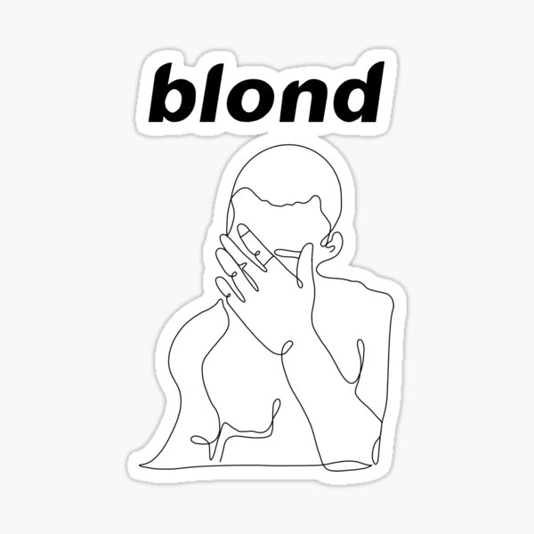 "Frank Ocean Blond Line Art Sticker " Sticker for Sale by ktr39 | Redbubble