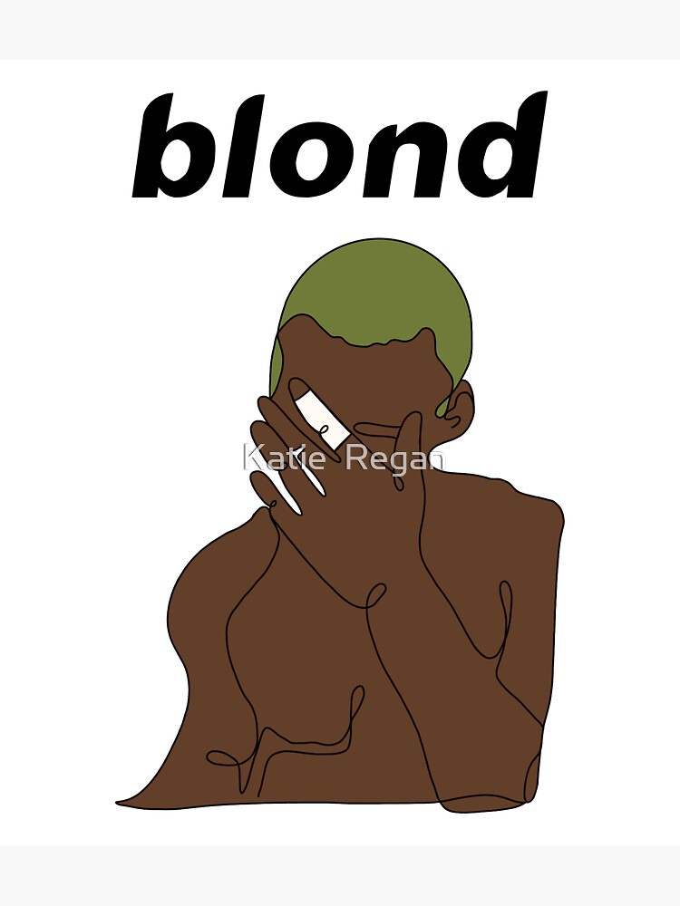 "Frank Ocean Blond Line Art with Color Sticker T-Shirt" Sticker for ...