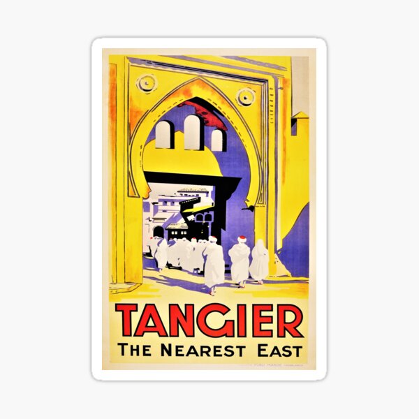 "Tangier Morocco Travel Poster Art" Sticker by LoveOfTravel | Redbubble