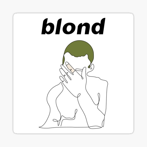 "Frank Ocean Blond Line Art with Color Sticker" Sticker for Sale by ...
