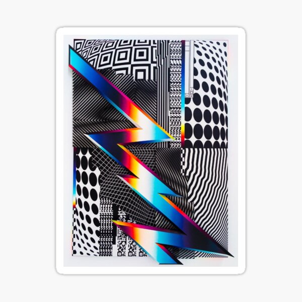 "Psychedelic Thunder" Sticker for Sale by CylinderOfMeat | Redbubble