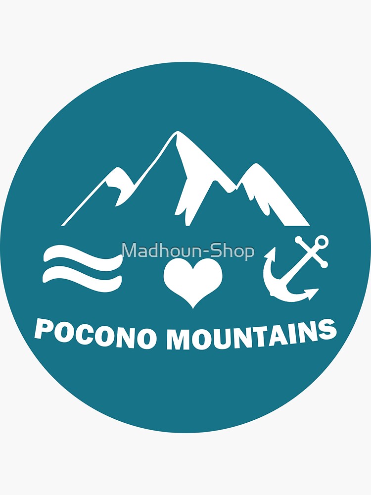 "Pocono Mountains " Sticker for Sale by Madhoun-Shop | Redbubble