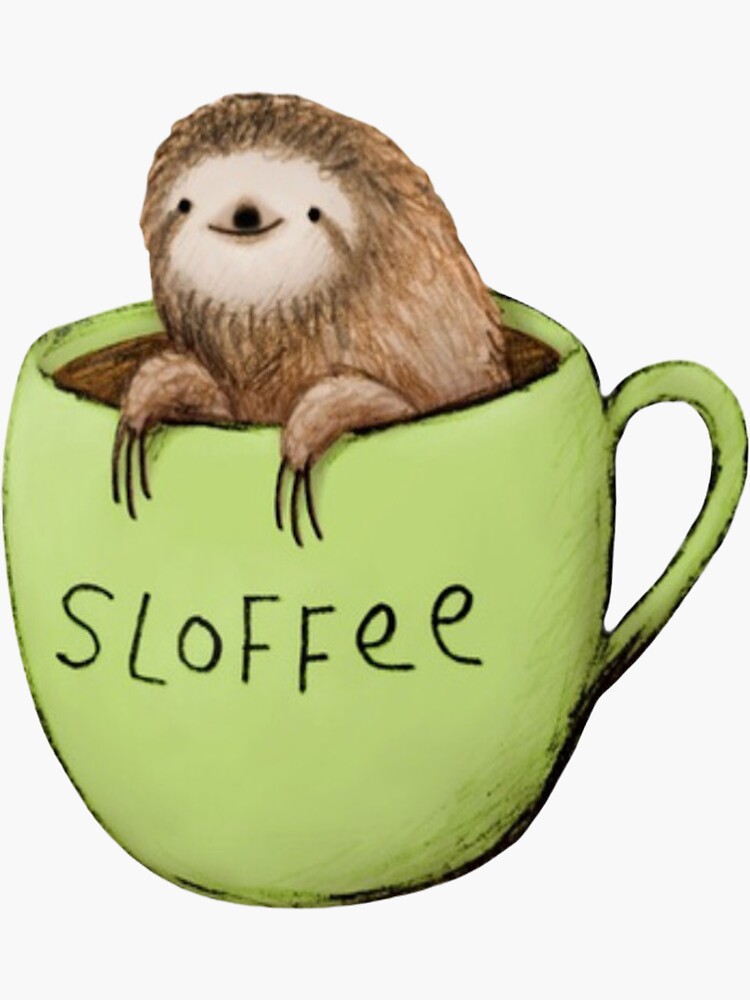 "Sloffee" Sticker for Sale by Makisat | Redbubble