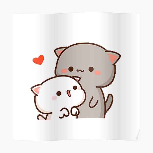 "Mochi Mochi Peach Cat " Poster for Sale by Gamehamza | Redbubble