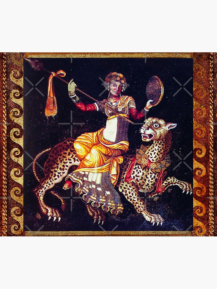 "DIONYSOS WITH A SPEAR RIDING A LEOPARD Antique Greek Mosaics" Poster ...
