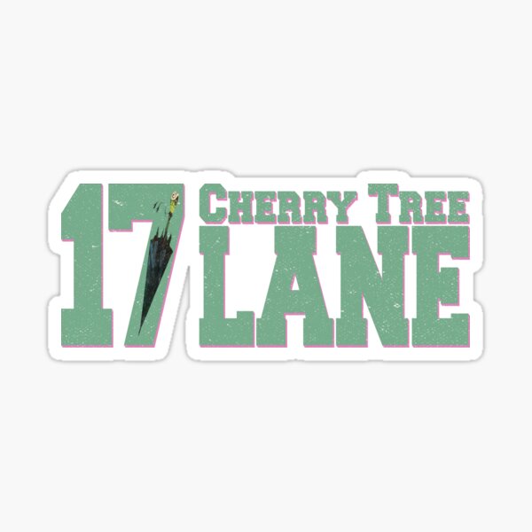 "17 Cherry Tree Lane" Sticker for Sale by Dacarrot | Redbubble