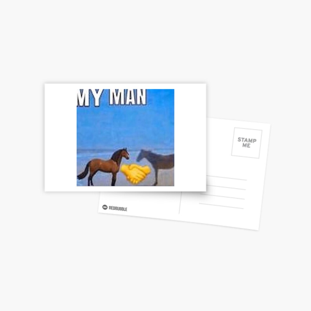 "Horse My Man" Sticker for Sale by Funnydankmemes | Redbubble