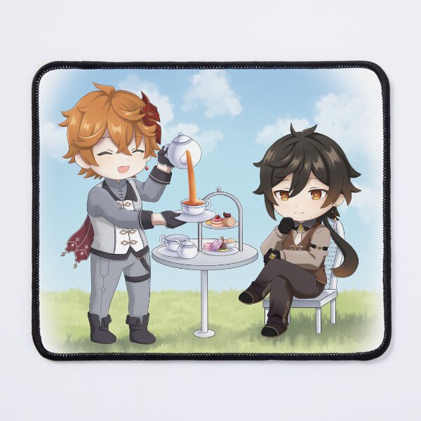 "Zhongli Childe - genshin impact childe and zhongli in tea party" Mouse ...