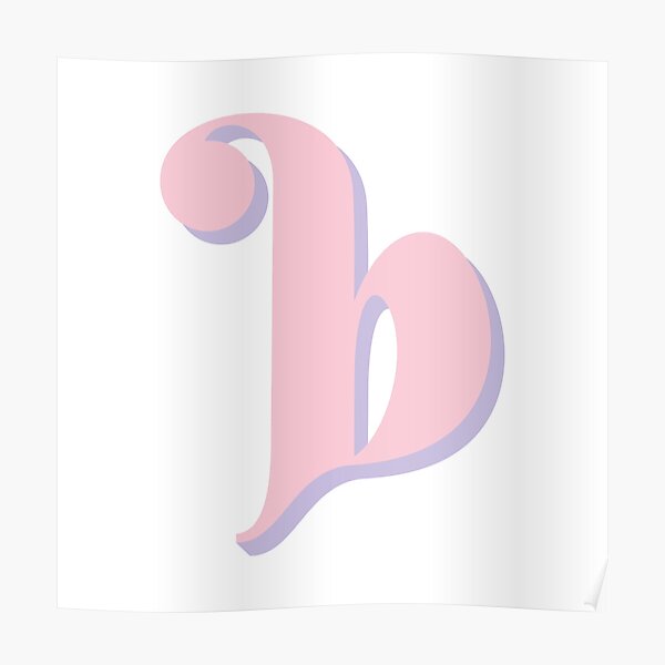 "Letter B shaded sticker" Poster for Sale by ZSak | Redbubble