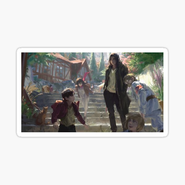 Sticker « Eren Yeager Zeke Yeager Mikasa Ackerman et Armin Arlert L ...