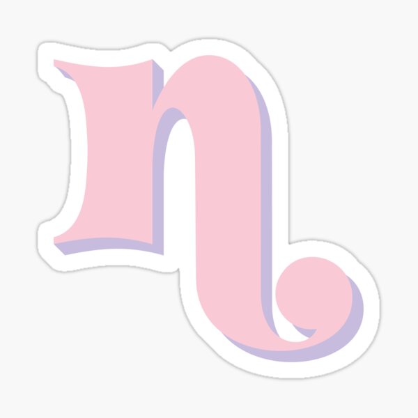 "Letter N, Monogram, Name Initial" Sticker for Sale by ZSak | Redbubble