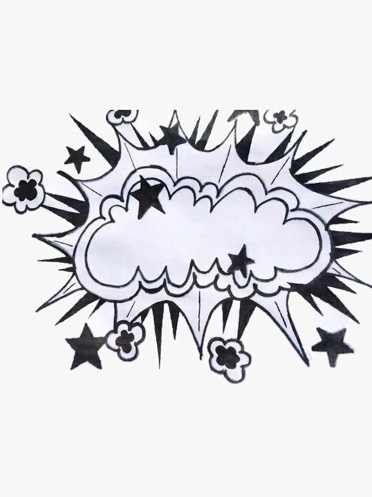"Cartoon Explosion" Sticker for Sale by Soxybabe12 | Redbubble