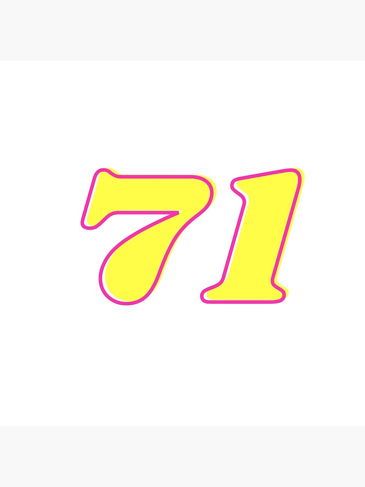 Póster «número setenta y uno (71)» de countthenumbers | Redbubble