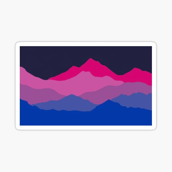 "Subtle Bi Pride Flag (Square)" Sticker by Dkg0012 | Redbubble