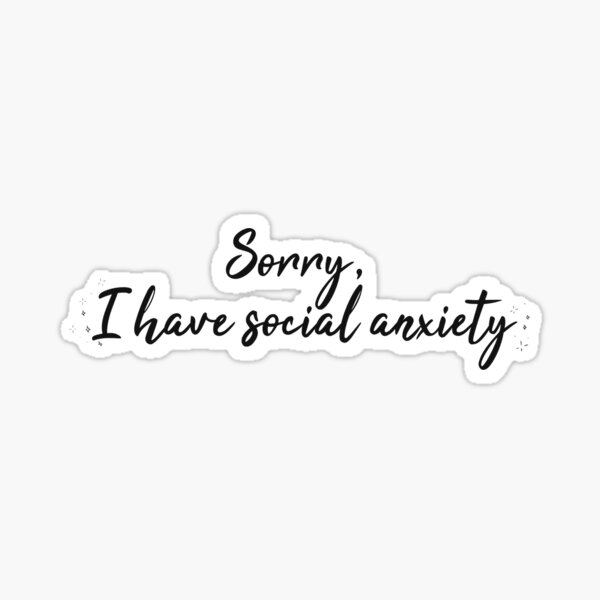 "Social anxiety sticker" Sticker for Sale by Artishside | Redbubble