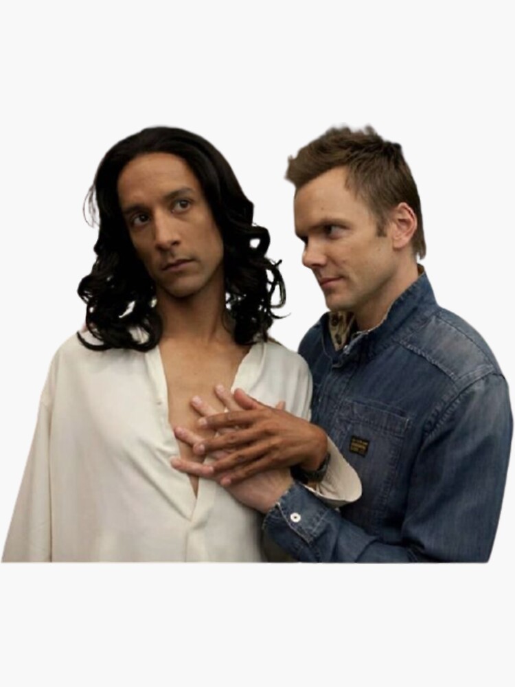 "jesus abed and jeff winger" Sticker for Sale by luckysam78 | Redbubble